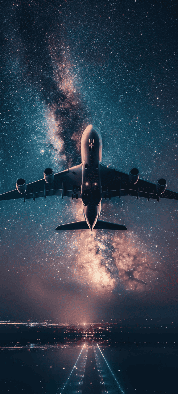 89+ Airplane Phone Wallpapers Made with Midjourney | Gold Penguin