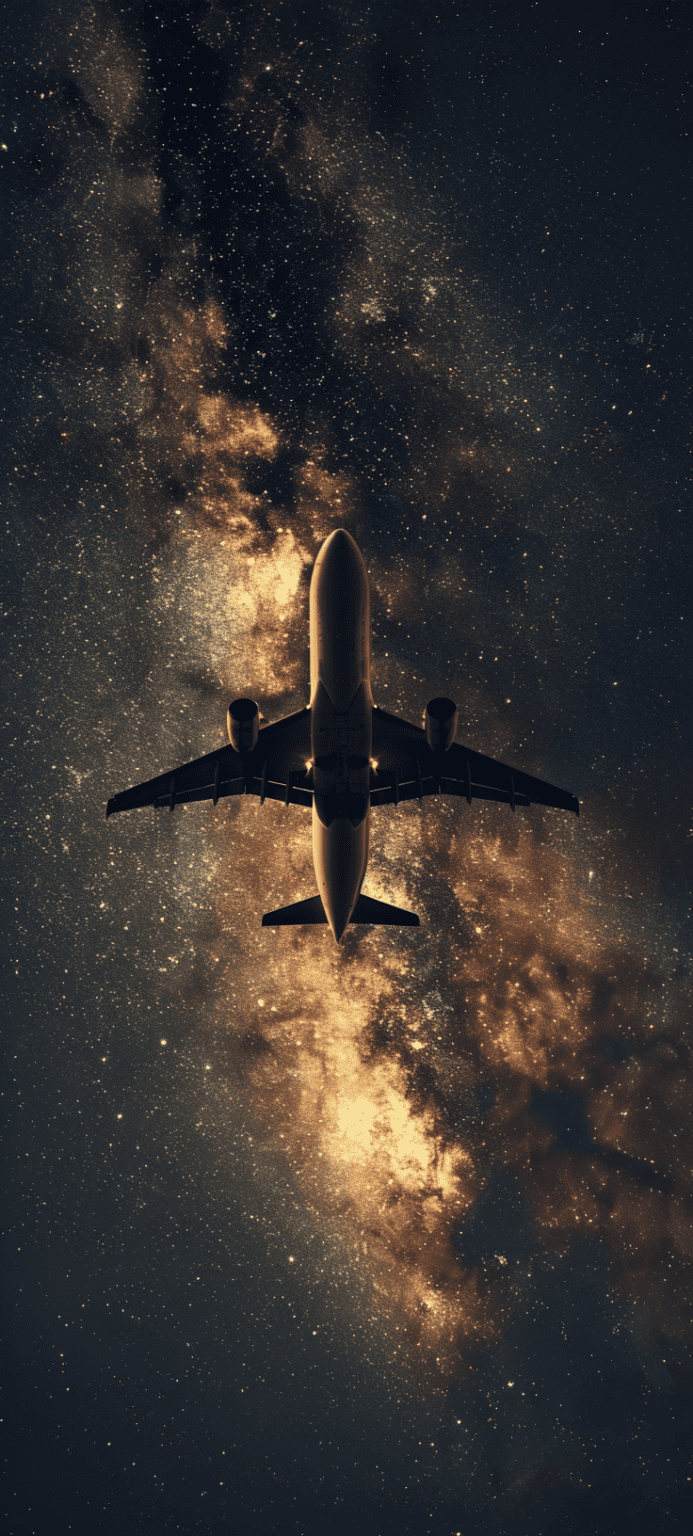 89+ Airplane Phone Wallpapers Made with Midjourney | Gold Penguin